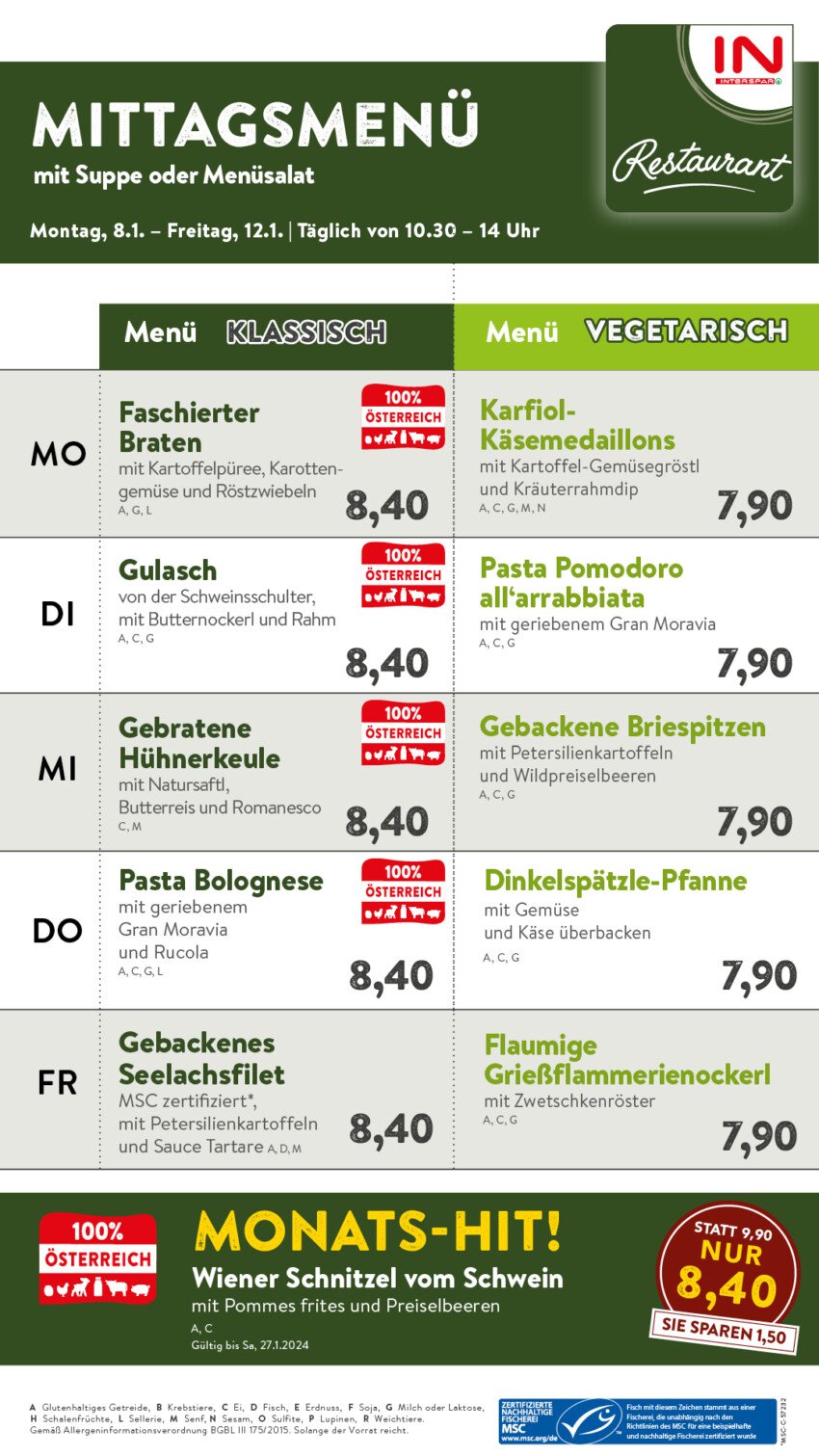 Interspar Restaurant - Täglich frische Menüs | CITYPARK Graz